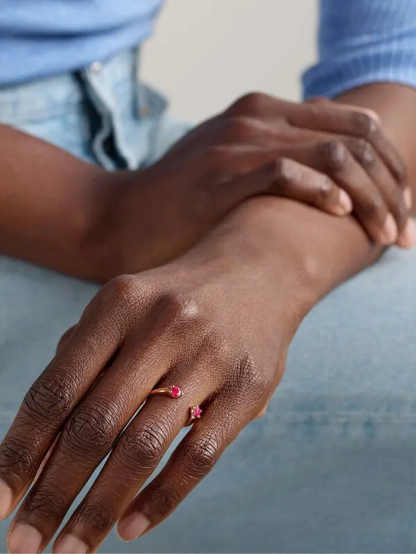 ANITA KO 18-karat Rose Ring With Ruby