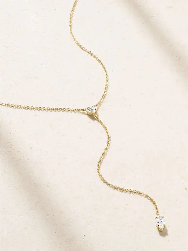 ANITA KO 18-karat Diamond Lariat Necklace