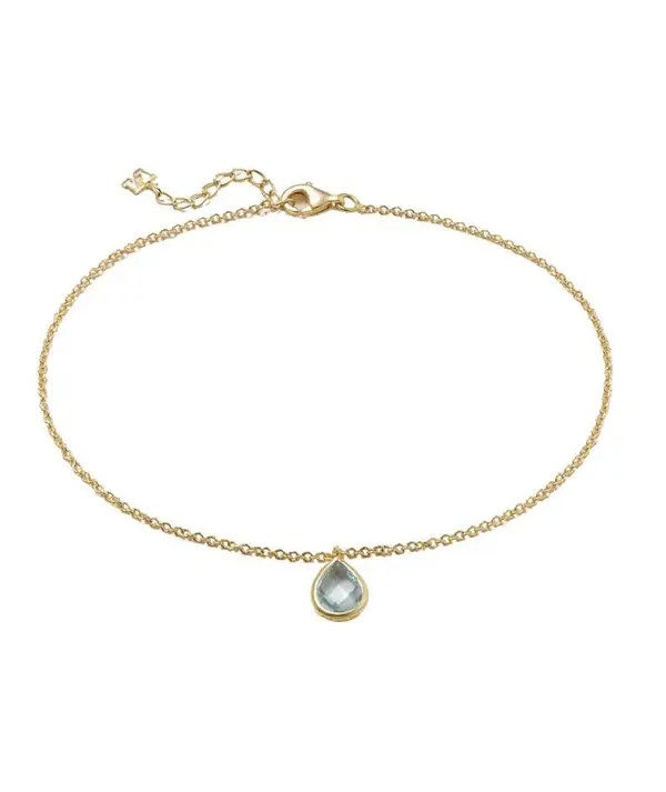 Mateo 14-karat Topaz Anklet - Gold