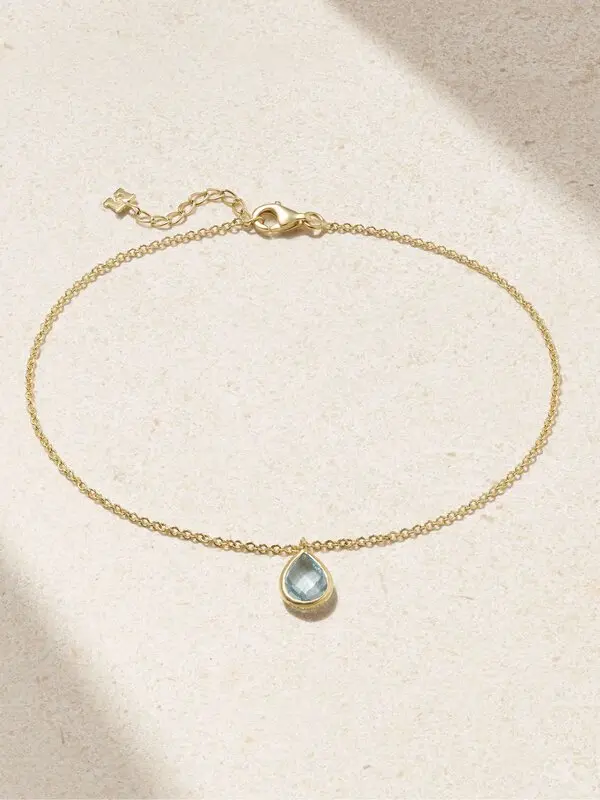 Mateo 14-karat Topaz Anklet