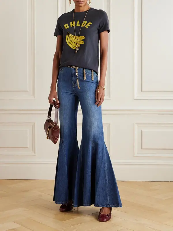 Chloé Printed Cotton-jersey T-shirt