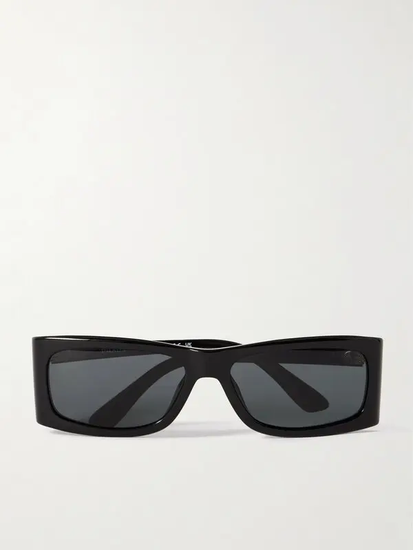 Prada Rectangular Acetate Sunglasses - Black