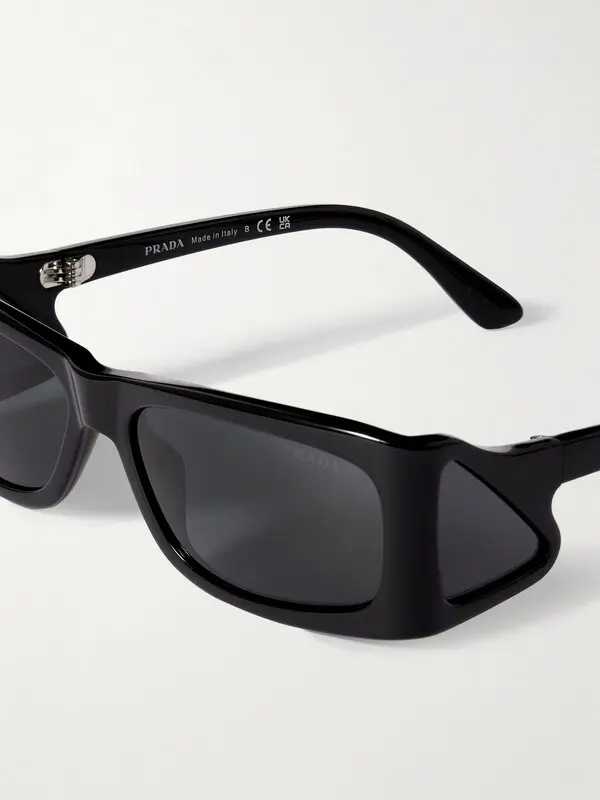NEW Prada Rectangular Black Acetate Sunglasses (PRXX050) Prada | Accessories | New Prada Rectangular Black Acetate  main image 4