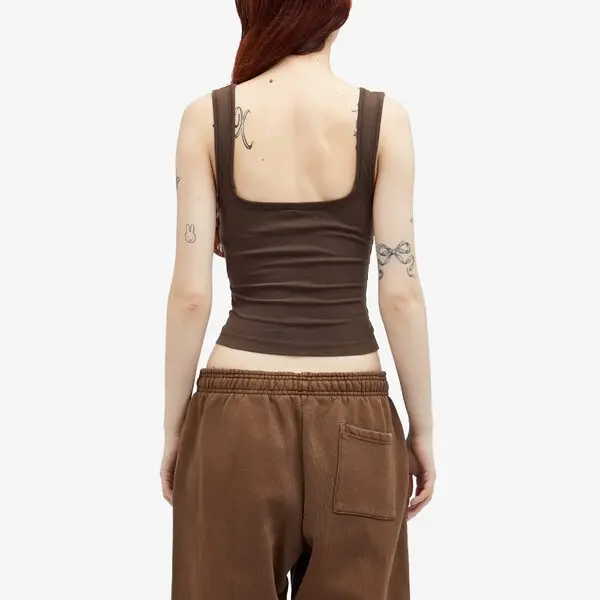 ENTIRE STUDIOS Square Neck Tank Top - Brunette