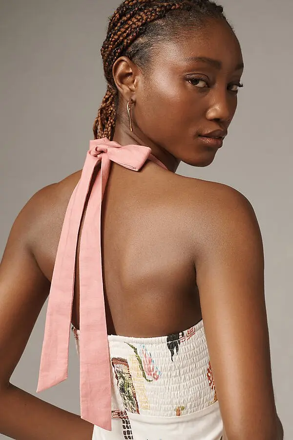 Sancia Hallie Halter Maxi Dress In White - 45% Off | Editorialist