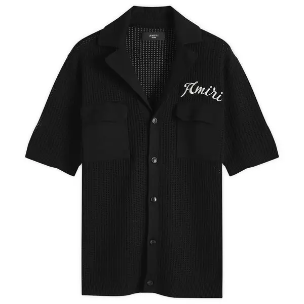 Amiri Short Sleeve Mesh Polo