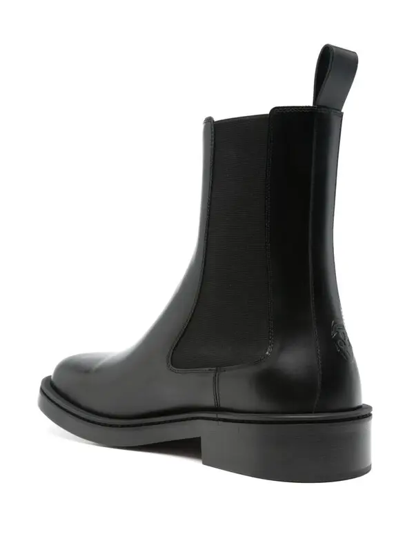 Alexander McQueen Leather Chelsea Boots - Black