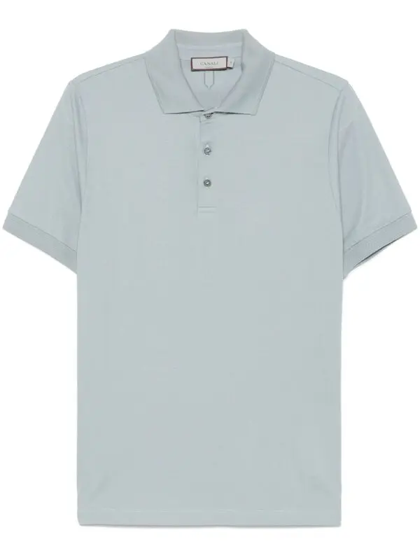 Canali Cotton Polo Shirt - Blue