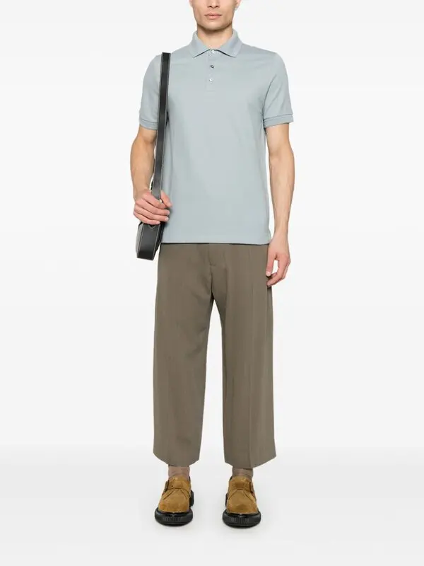 Canali Cotton Polo Shirt - Blue