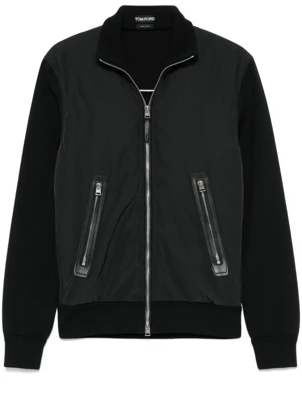 TOM FORD Panelled Zip-up Jacket - Black