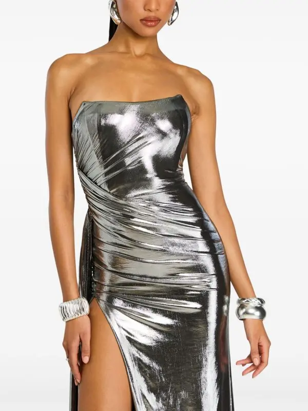 Retrofete Shivani Gown Silver Editorialist