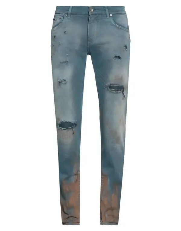 Dolce & Gabbana Straight-leg Jeans With Distressed Details