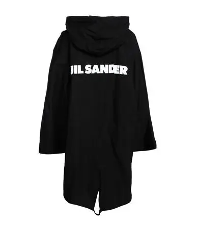 JIL SANDER Cotton Overcoat & Trench Coat - Black