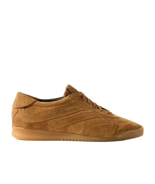 Proenza Schouler Track Paneled Suede Sneakers - Brown