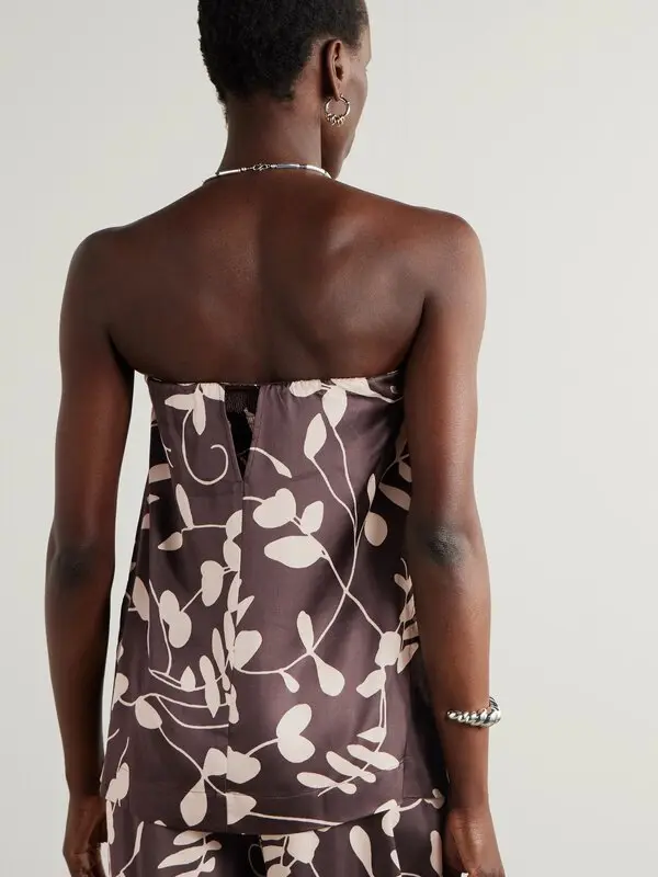 Faithfull The Brand Chambien Strapless Floral-print Top