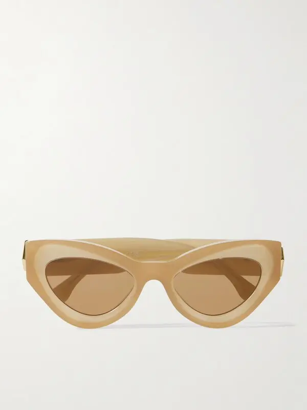 Fendi Ff Diamonds Cat-eye Sunglasses - Neutrals