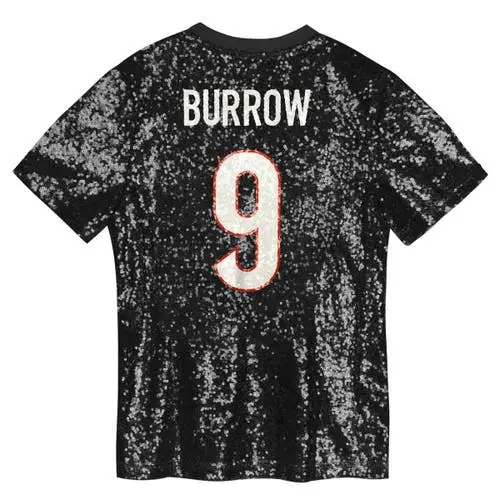OUTERSTUFF Joe Burrow Cincinnati Bengals Sequin V-neck Fashion Jersey