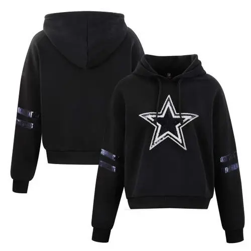 CUCE Dallas Cowboys Sequin Pullover Hoodie