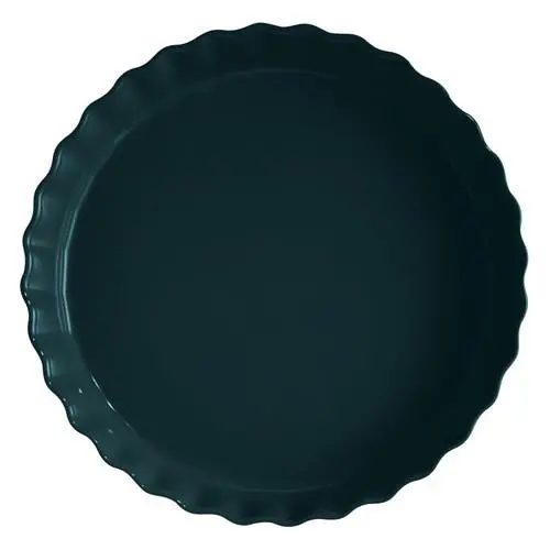 EMILE HENRY 12.6" X 2.2" Extra Large Deep Tart Dish - Ocean
