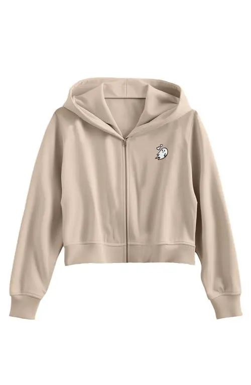 DALIX Heartly Ghost Fleece Zip Hoodie