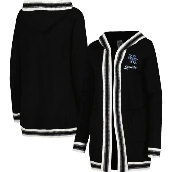 GAMEDAY COUTURE Kentucky Wildcats Striped Hooded Cardigan Sweater