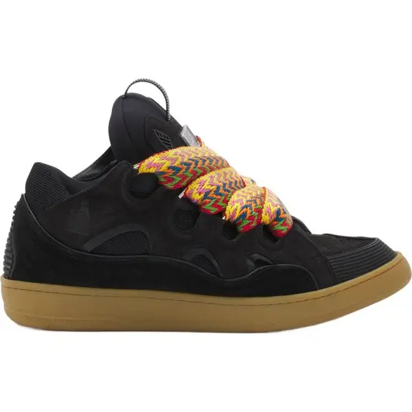 LANVIN Leather Curb Sneakers - Black