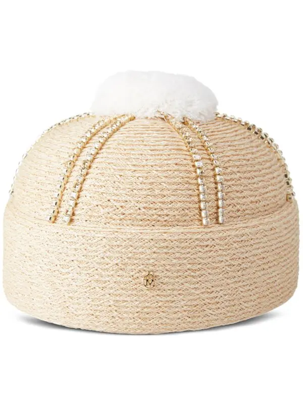 MAISON MICHEL Mahault Hat - Neutrals