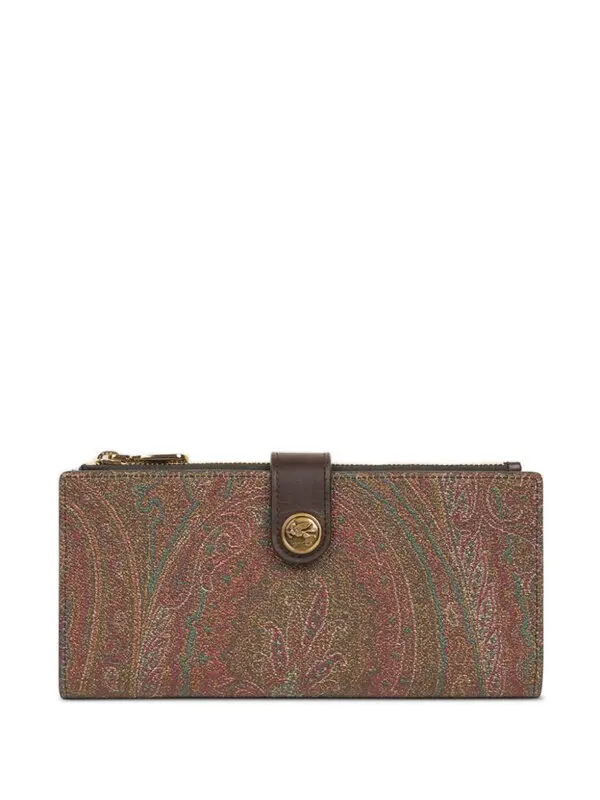 Etro Paisley-jacquard Wallet - Brown