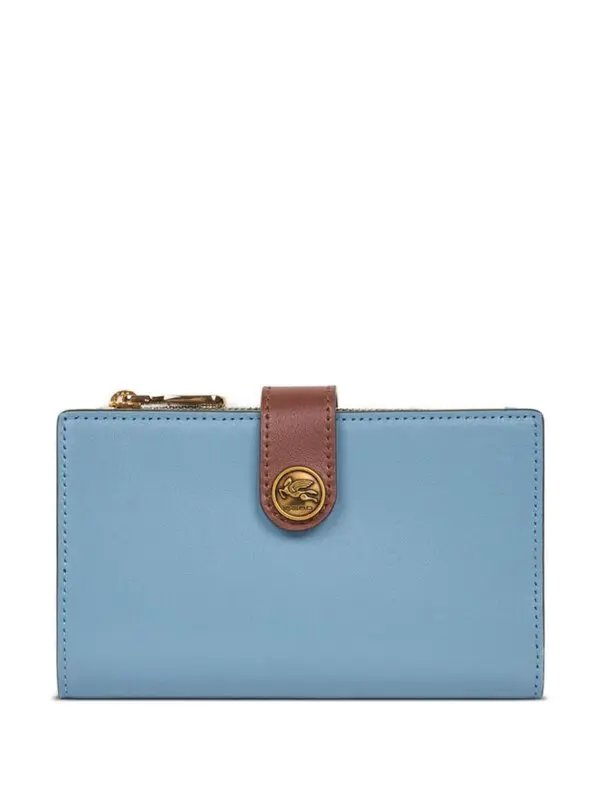 Etro Pegaso-motif Leather Wallet - Blue