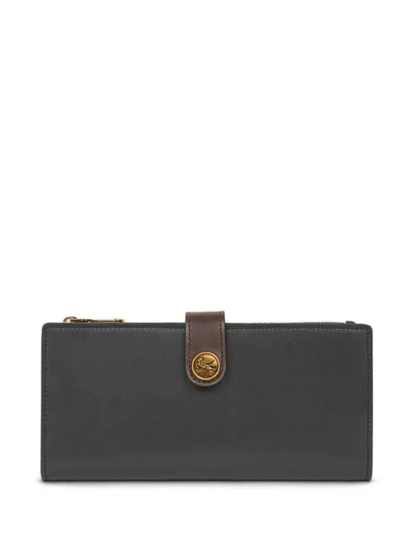 Etro Pegaso-motif Leather Wallet - Black