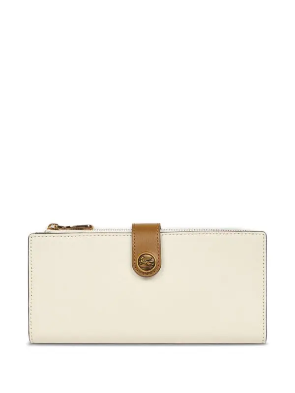 Etro Pegaso-motif Leather Wallet - White