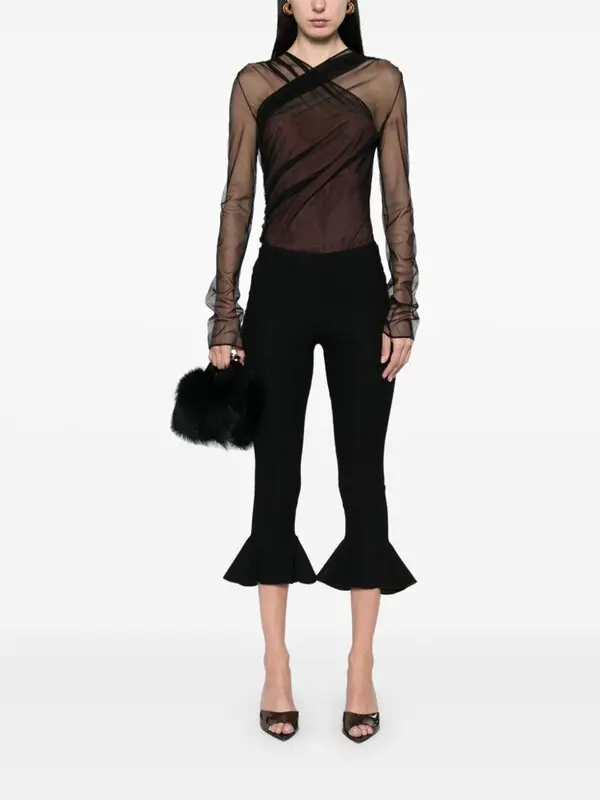 NENSI DOJAKA Cropped Flared Trousers