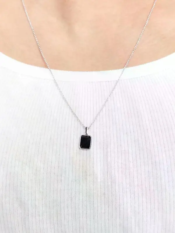 Mateo Emerald-cut Onyx Sterling Necklace