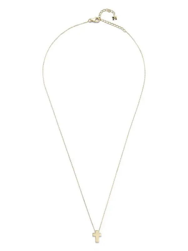 Mateo 14k Yellow Suspended Cross Pendant Necklace - Gold