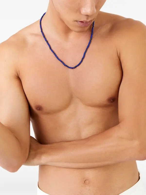 Mateo 14k Yellow Gold Beaded Lapis Lazuli Necklace