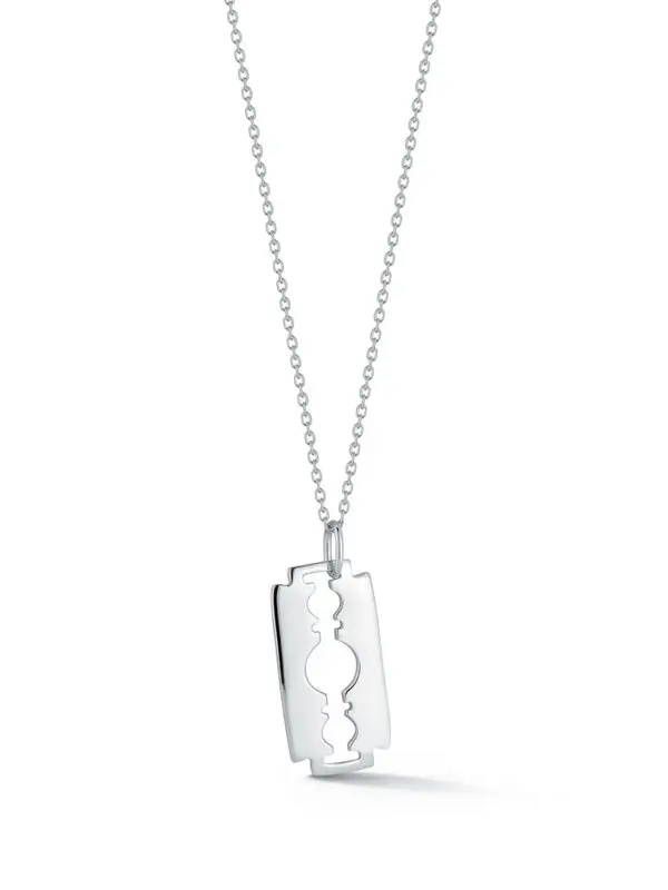 Mateo Sterling Razor Blade Pendant Necklace