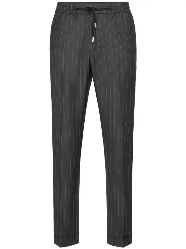 Philipp Plein Pinstriped Wool Jogging Trousers