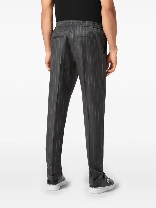 Philipp Plein Pinstriped Wool Jogging Trousers
