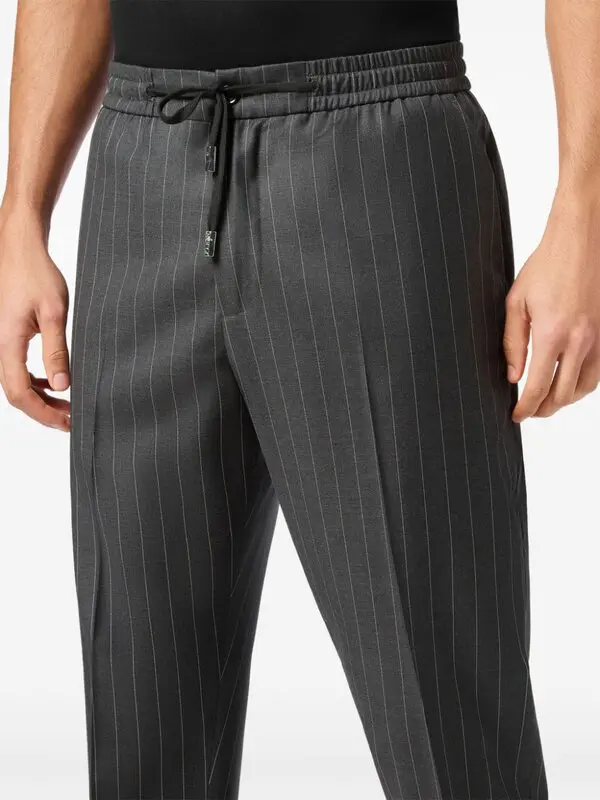 Philipp Plein Pinstriped Wool Jogging Trousers