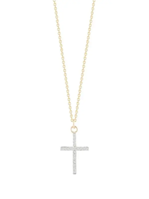 Mateo 14k Yellow Diamond Cross Pendant Necklace - Gold