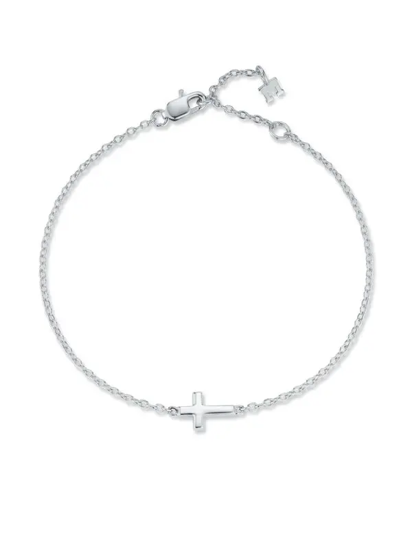 Mateo Sterling Mini Cross Bracelet - Silver