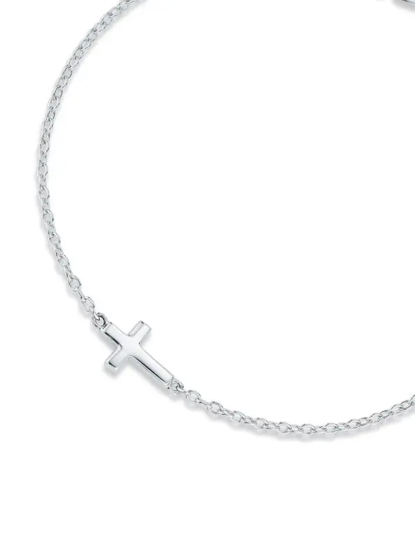 Mateo Sterling Mini Cross Bracelet