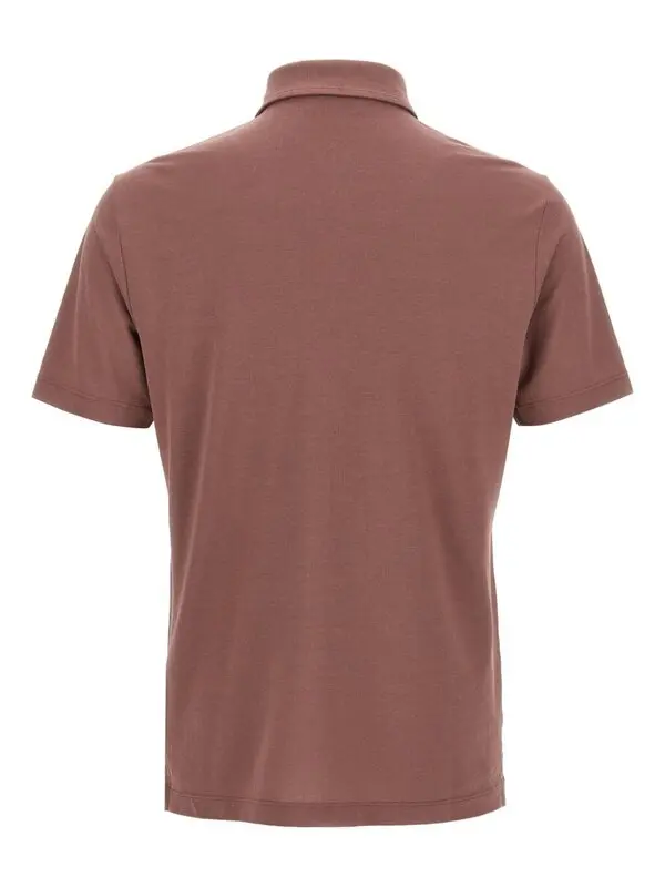 ZANONE Cotton Polo Shirt - Brown