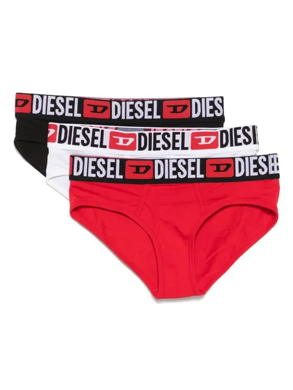 DIESEL® Three-pack Briefs With Maxi-logo Waist