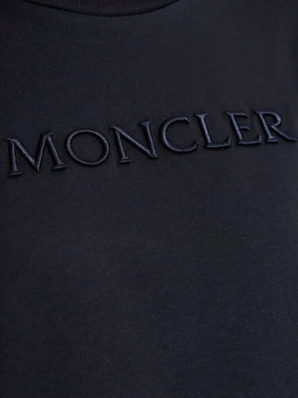 Moncler Logo-embroidered T-shirt - Blue