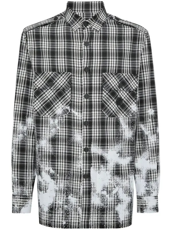 Philipp Plein Checked Long-sleeve Shirt