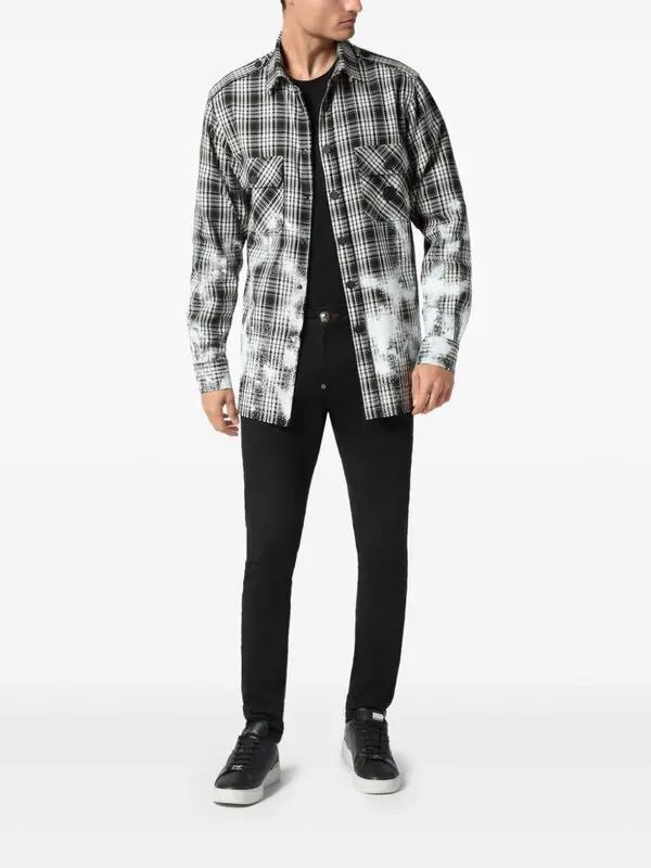 Philipp Plein Checked Long-sleeve Shirt