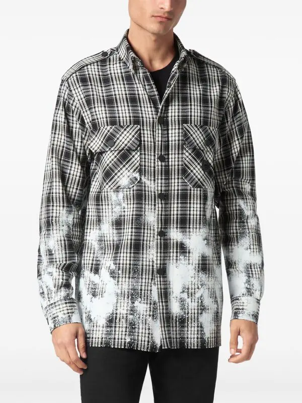 Philipp Plein Checked Long-sleeve Shirt