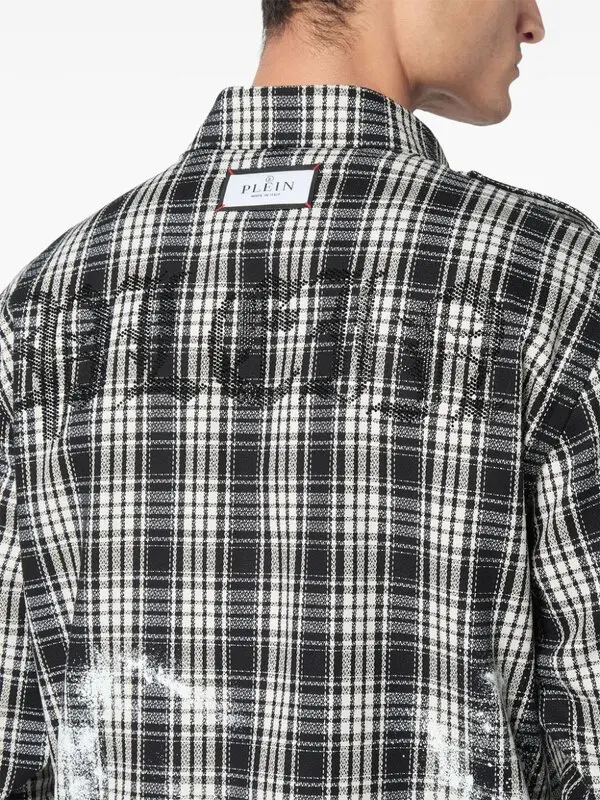 Philipp Plein Checked Long-sleeve Shirt