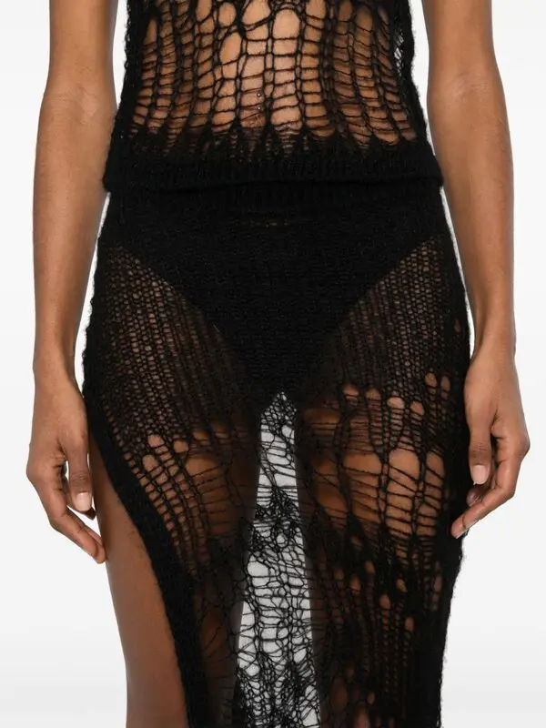Rick Owens Spider Ziggy Maxi Skirt - Black
